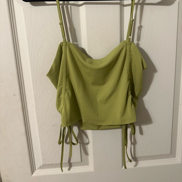 12th Tribe | Tops | Matcha Green Cropped Tied Tank | Poshmark